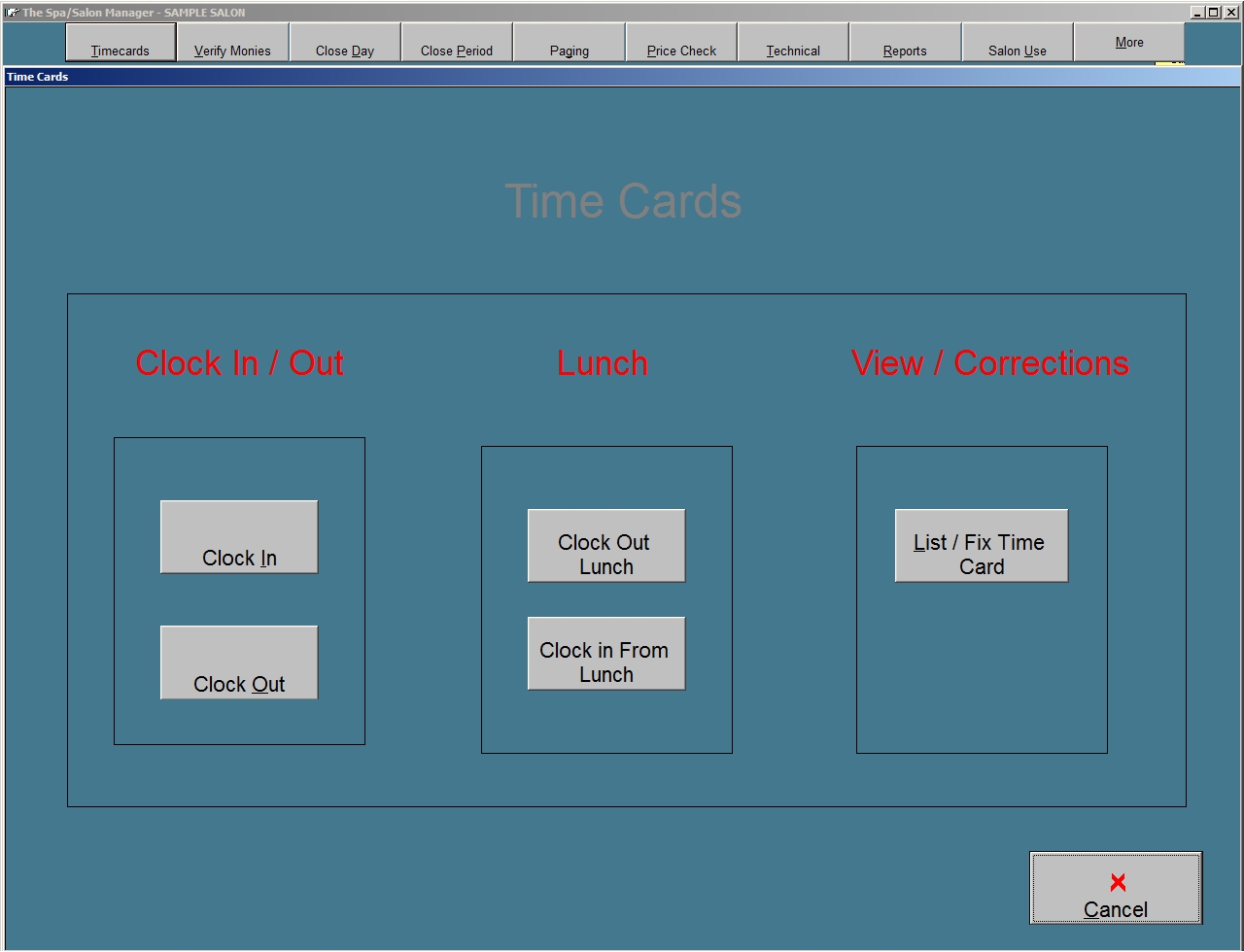 TimeCard – SpaSalon Manager